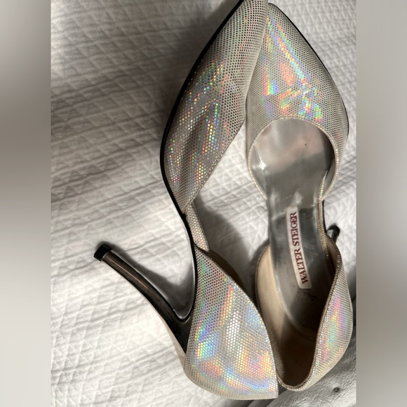 Walter Steiger | Shoes | Rare Walter Steiger Silver Iridescent Dorsay ...